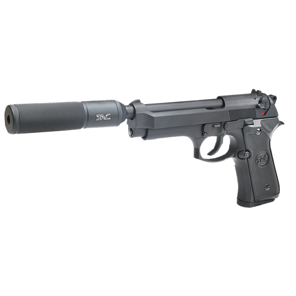 SRC SR92 Gas Airsoft Pistol with Silencer with 25 Rounds
