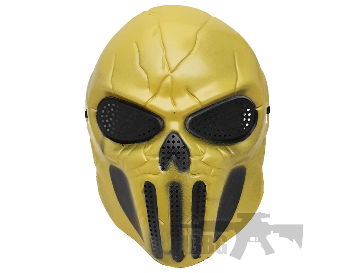 GOLD SKULL HALLOWEEN FANCY DRESS SKULL MASK - Trimex Wholesale Ireland