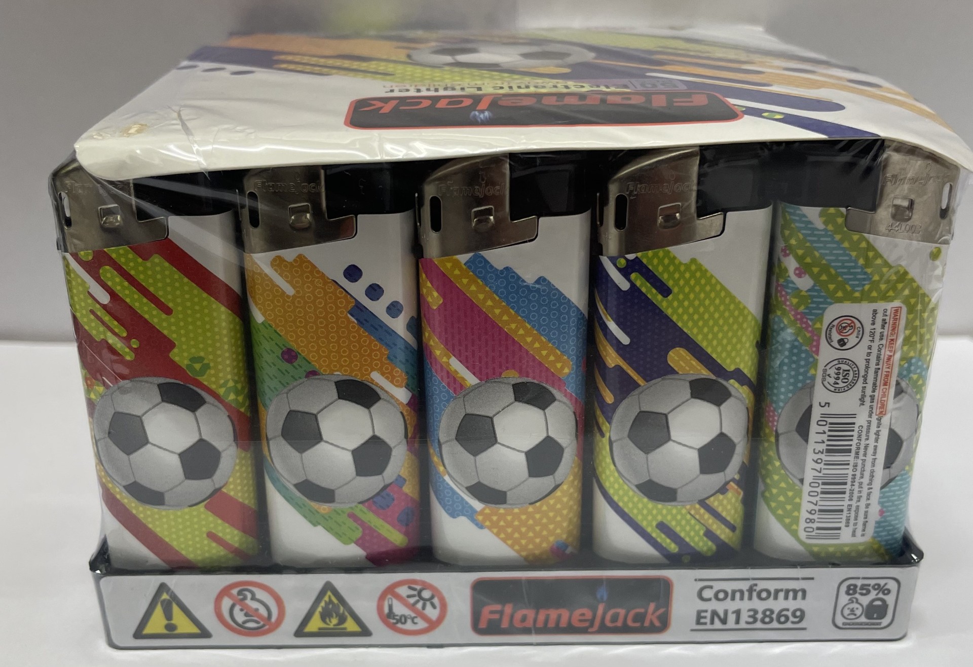 LIGHTER PUF ELECTRONIC FOOTBALL DESIGN (PACK OF 50) - Trimex Wholesale ...
