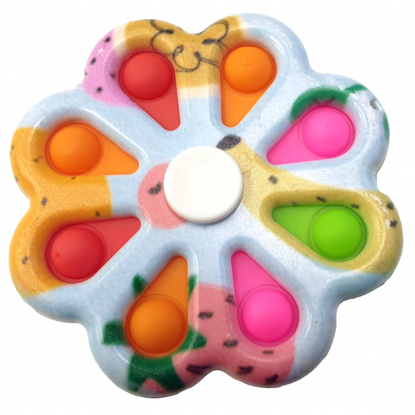 FLOWER PRINTED POPPING SIMPLE DIMPLE FIDGET SPINNER - Trimex Wholesale ...