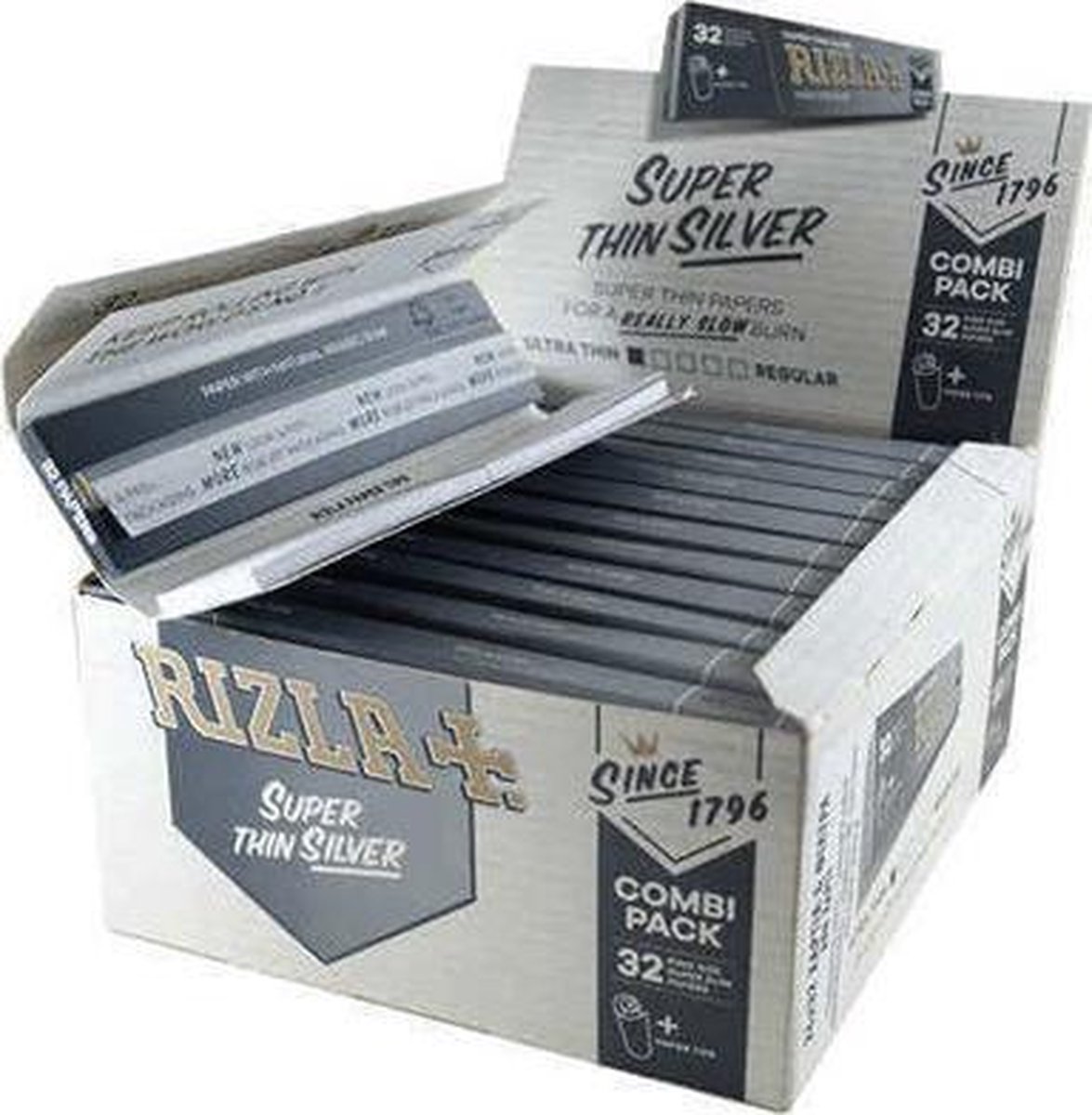 RIZLA SILVER COMBI PAPERS (PACK OF 50) - Trimex Wholesale Ireland