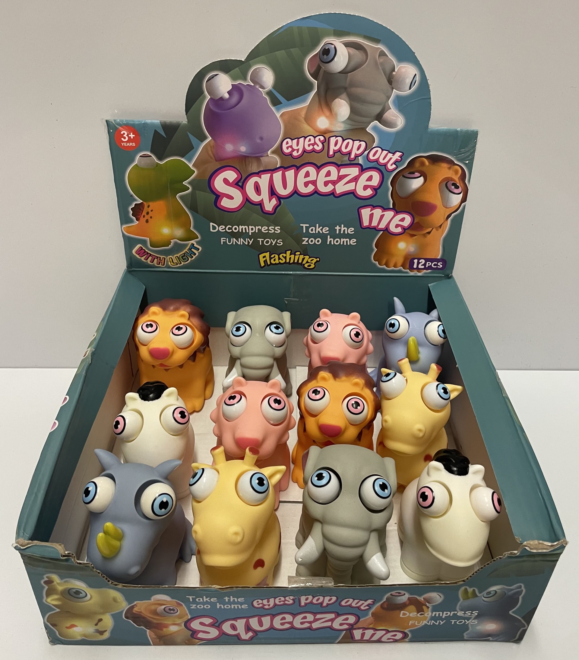 NEW EYE POP OUT ANIMAL WITH LIGHT (PACK OF 12) - Trimex Wholesale Ireland
