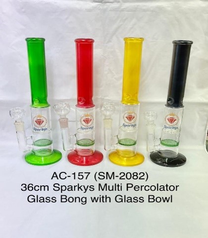AC-157 36cm Sparkys Multi Percolator Glass Bong with Glass Bowl ...
