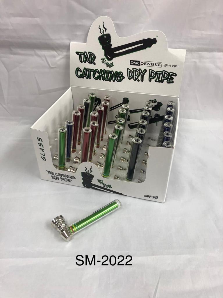 SMOKING GLASS PIPE SM-2022 (Tar Catching Dry Pipe) (PACK OF 30 ...