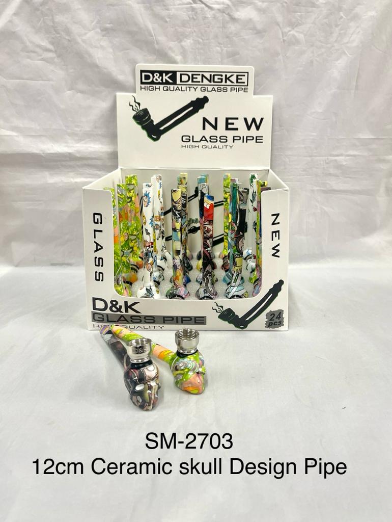 GLASS PIPE BIG DK8441-1 PACK OF 24 - Trimex Wholesale Ireland