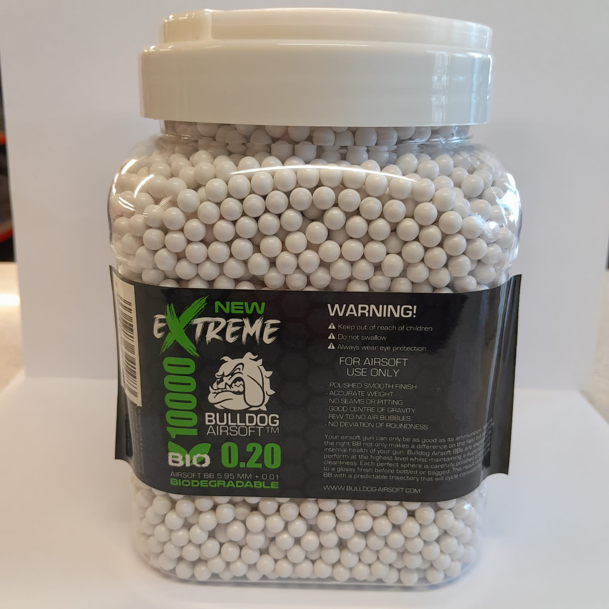 EXTREME BULLDOG 0.20G BIO 10000 AIRSOFT BB PELLETS (NEW) - Trimex ...