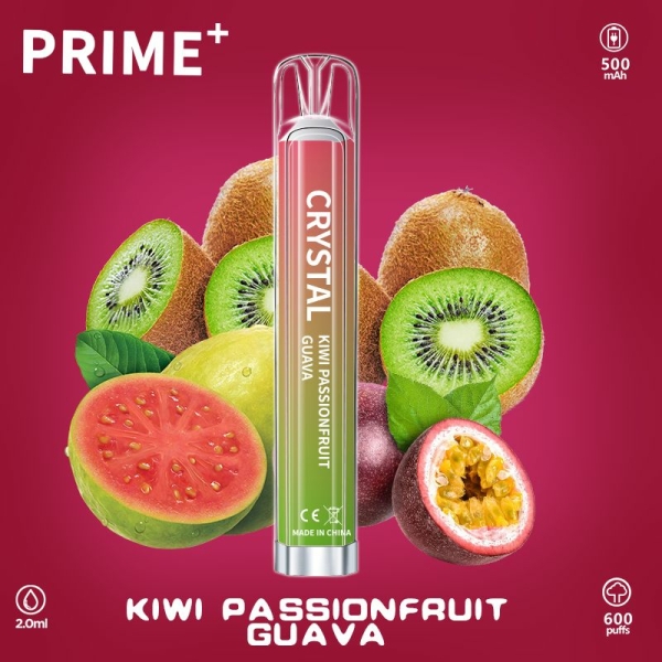CRYSTAL PRIME PLUS 600 PUFFS DISPOSABLE VAPE PACK OF 10 – KIWI PASSION ...