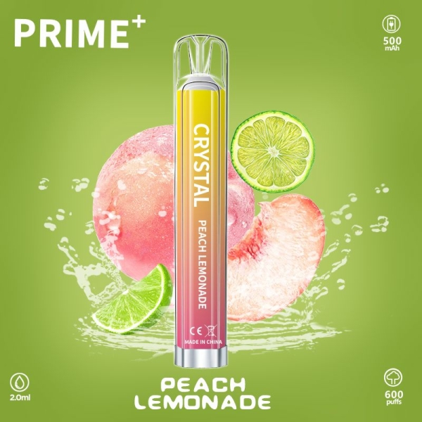 CRYSTAL PRIME PLUS 600 PUFFS DISPOSABLE VAPE PACK OF 10 - PEACH ...