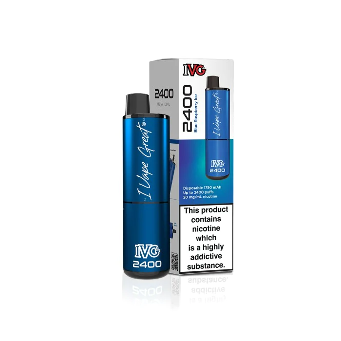 Blue Raspberry Ice IVG 2400 PUFFS DISPOSABLE VAPE (PACK OF 5) - Trimex ...