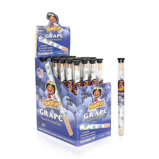 HONEYPUFF Grape Flavors Pre Rolled King Size Cones - Trimex Wholesale ...