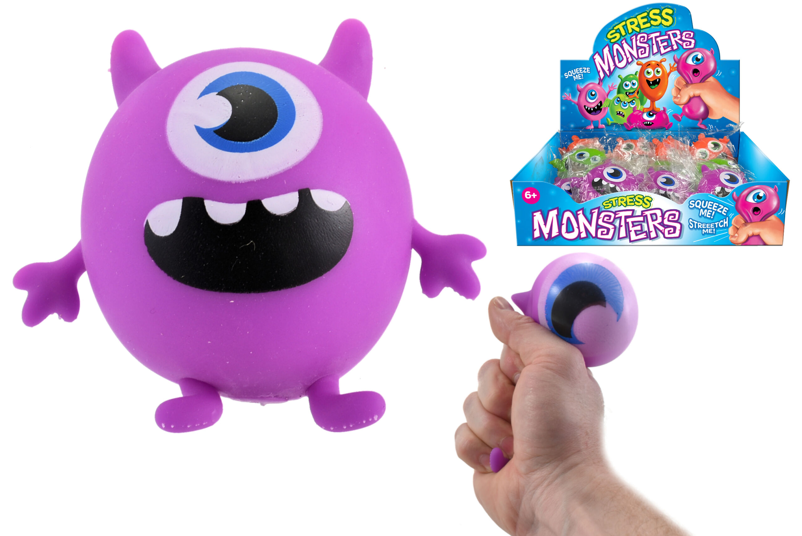 Stress Monster 3 Assorted In Display Box Pack of 12 - Trimex Wholesale ...