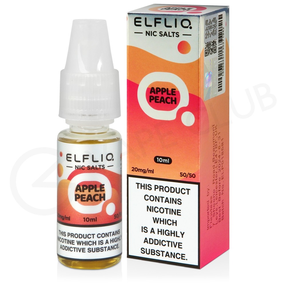 ELFBAR ElfLiq Nic Salts –Apple Peach– 10ml 10MG – Pack of 10 - Trimex ...