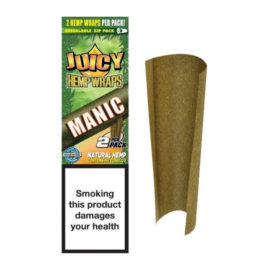 JUICY HEMP WRAPS MANIC PACK OF 50 (25X2) - Trimex Wholesale Ireland