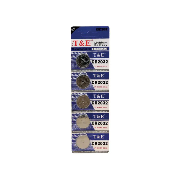 T&E CR2032 BATTERY 5 CARD BLISTER - Trimex Wholesale Ireland