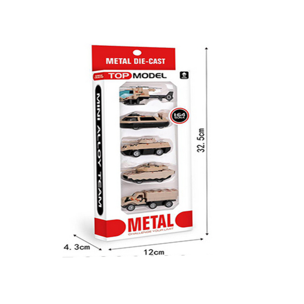WY210-22 Pack of 5 Pull Back Military Vehicles - Trimex Wholesale Ireland
