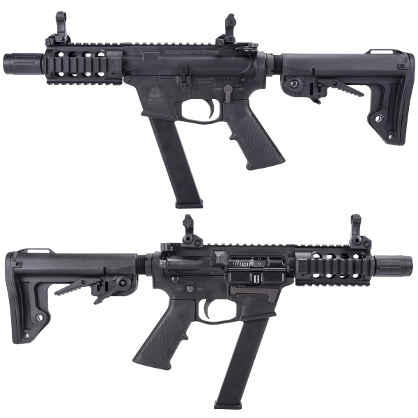 BULLDOG TWS 9mm SRB Carbine GBB Lite Airsoft Rifle in Black
