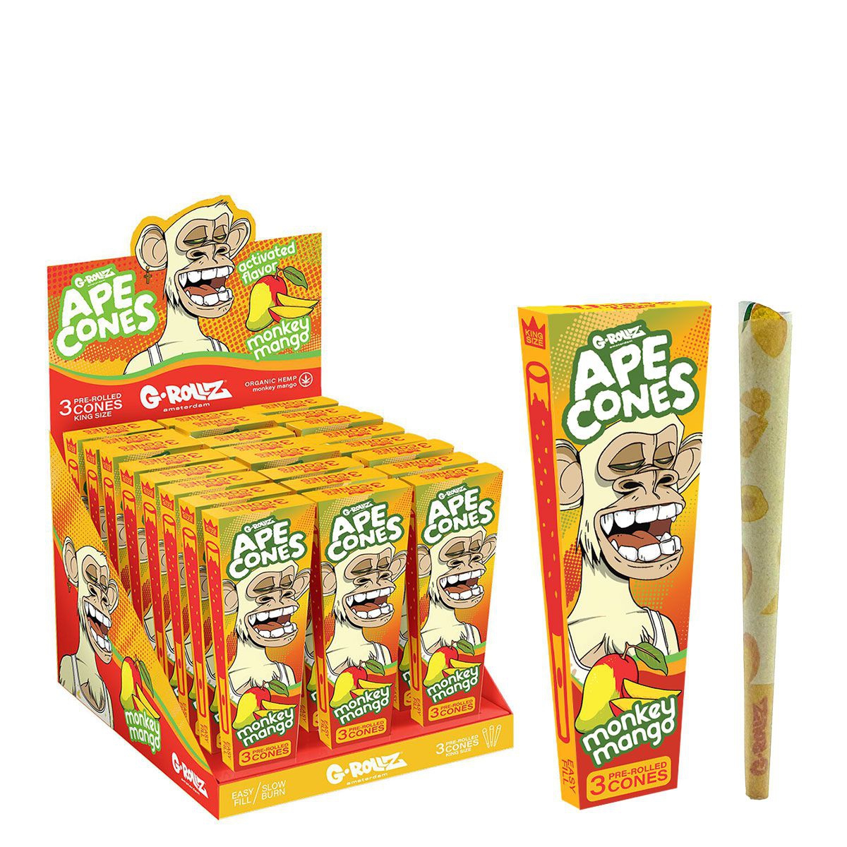 G-Rollz | Ape Cones "Monkey Mango" - 3 Pop Cones (24 Pack Display ...