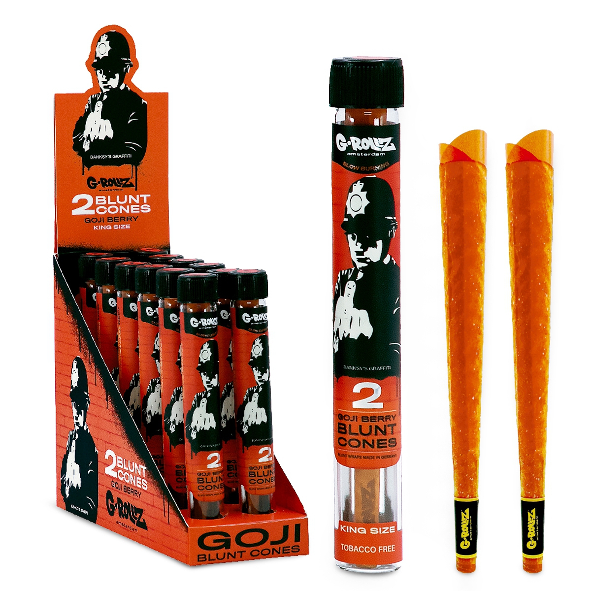 G-Rollz | Banksy's Graffiti - 2x Pre-rolled Goji Berry Blunts (12 Pack ...