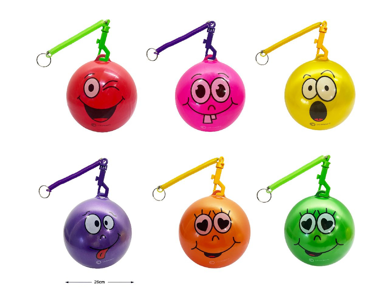 9" EMOTION FACE BALL W KC NET (PACK OF 10) - Trimex Wholesale Ireland